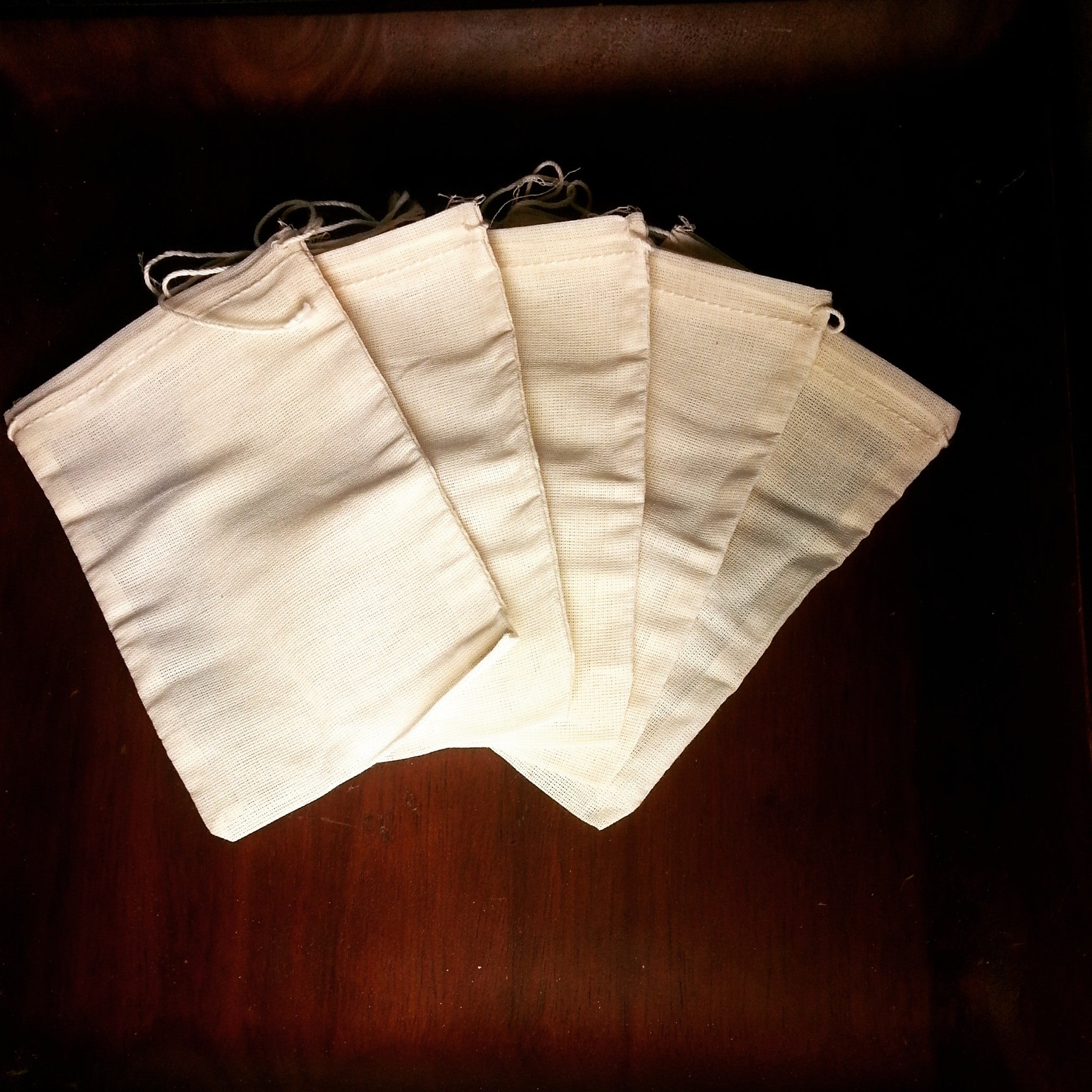 100% Organic Cotton Large Muslin Drawstring Bags – Alexa Organics LLC ...